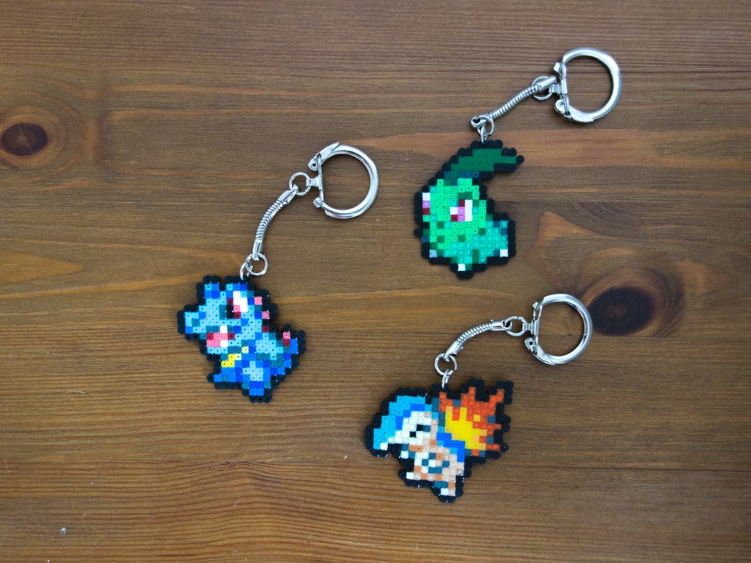 Totodile, Cyndaquil and Chikorita, Pokemon Keychain, Pokemon Pin ...