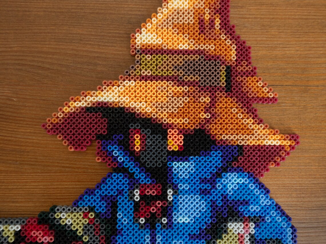 Vivi Black Mage Perler Bead Art From Final Fantasy IX - Etsy