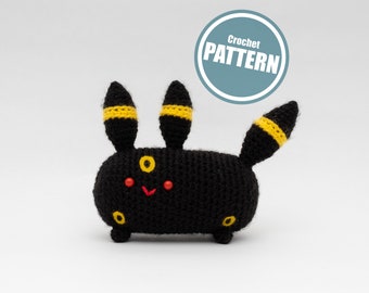 Crochet PDF Umbreon Pattern/pdf Dark Kitty Pattern/written and Photo ...