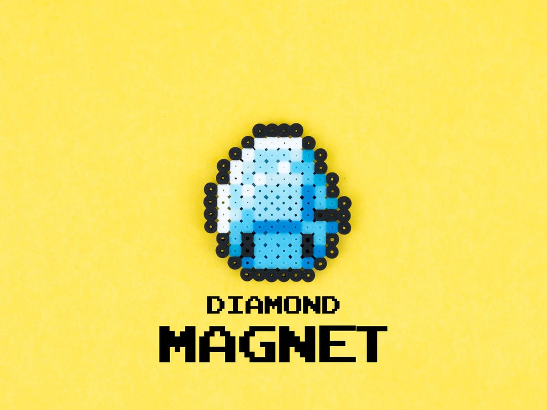 Minecraft Diamond Magnet, Minecraft Magnet, Pixel Art Fridge Magnet ...