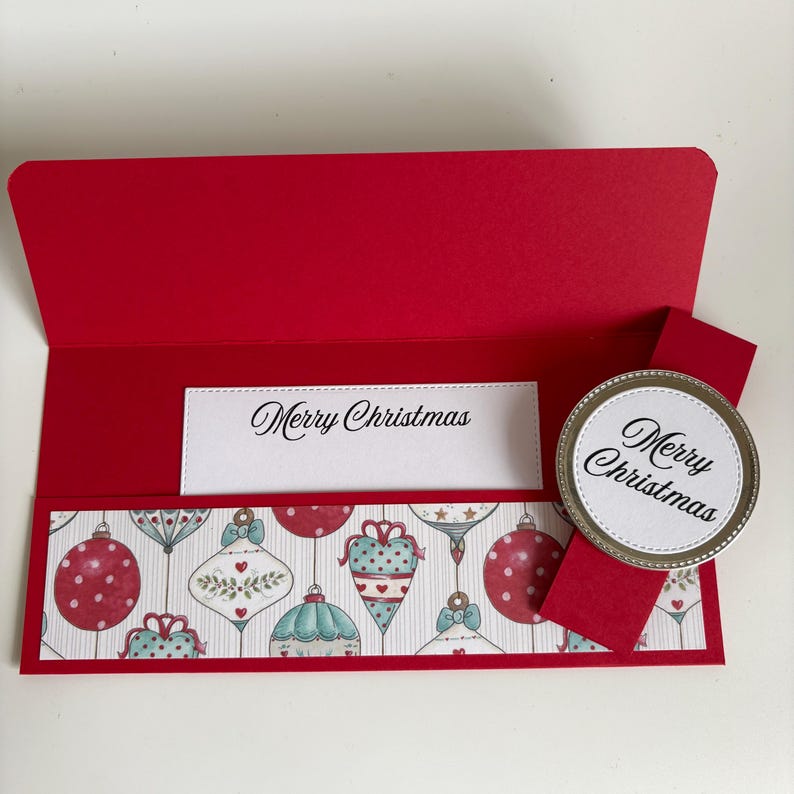 Christmas Money Envelope. Christmas Gift Wallet. Handmade. Red and ...
