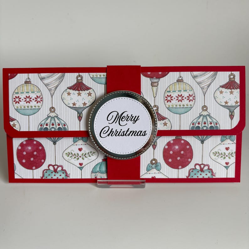 Christmas Money Envelope. Christmas Gift Wallet. Handmade. Red and ...