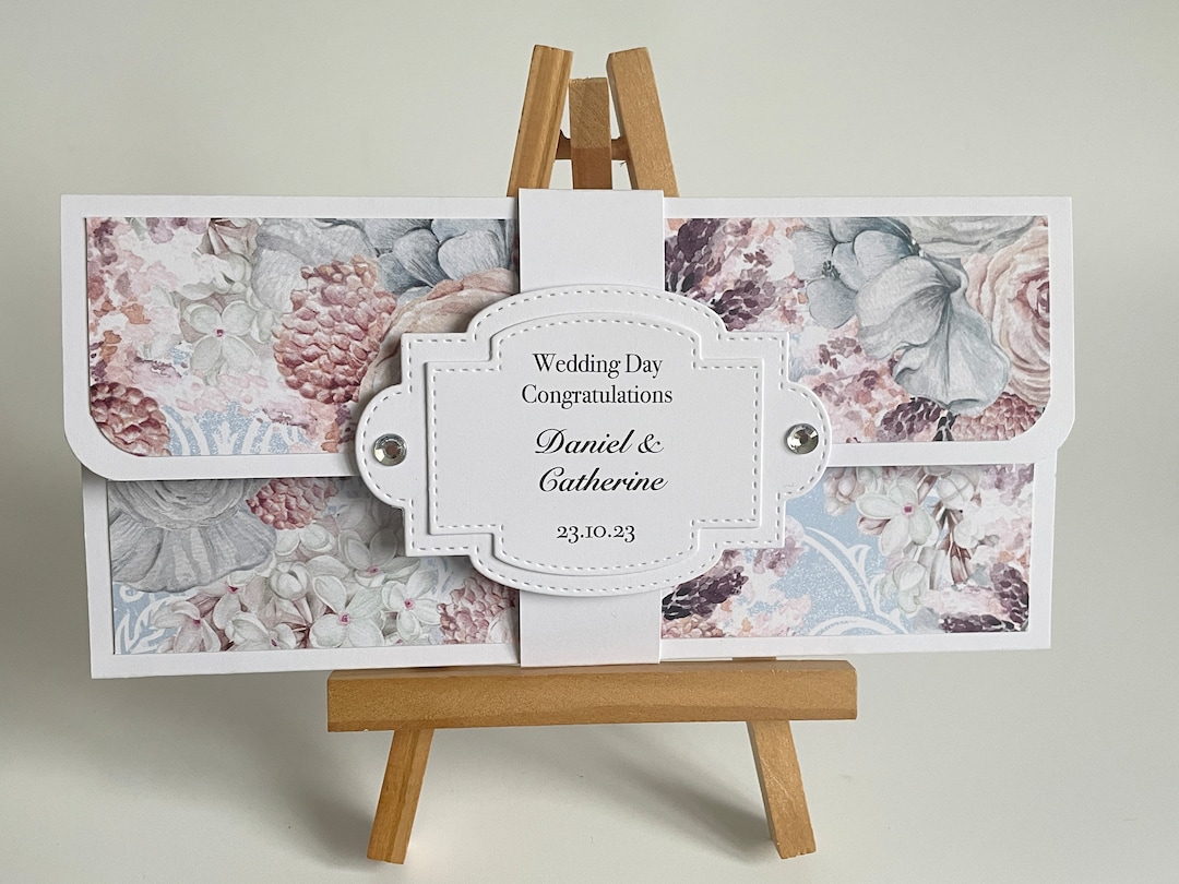 PERSONALISED Wedding Money Envelope. Wedding Gift. Handmade Wedding ...