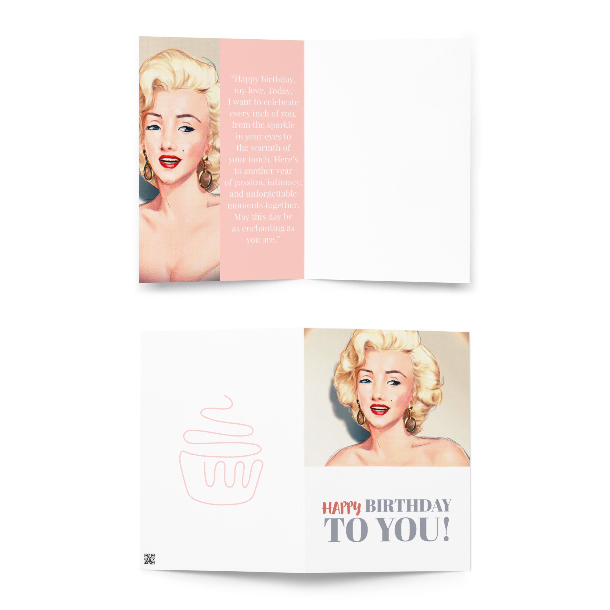 Iconic Marilyn Monroe Birthday Card Vintage Glamour Tribute Etsy
