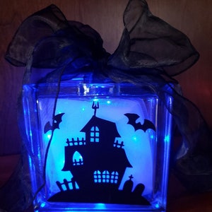 Halloween Glass Block - Etsy