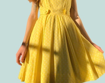 Yellow Retro Dress | Etsy