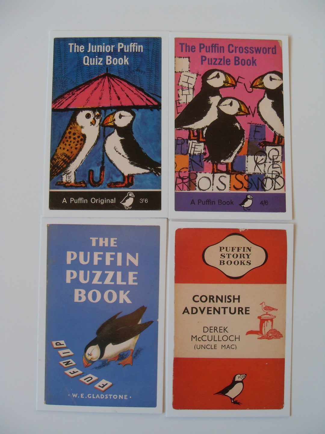 Groups of Vintage Puffin Book Cover Postcards - Etsy