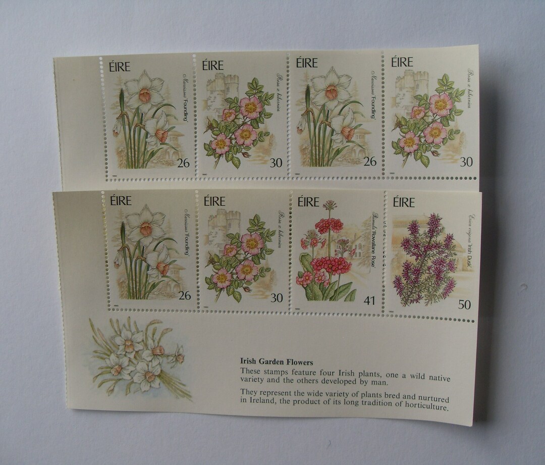 1990 Irish Garden Flowers Mini Sheet Ireland Mint Stamps for Collecting ...