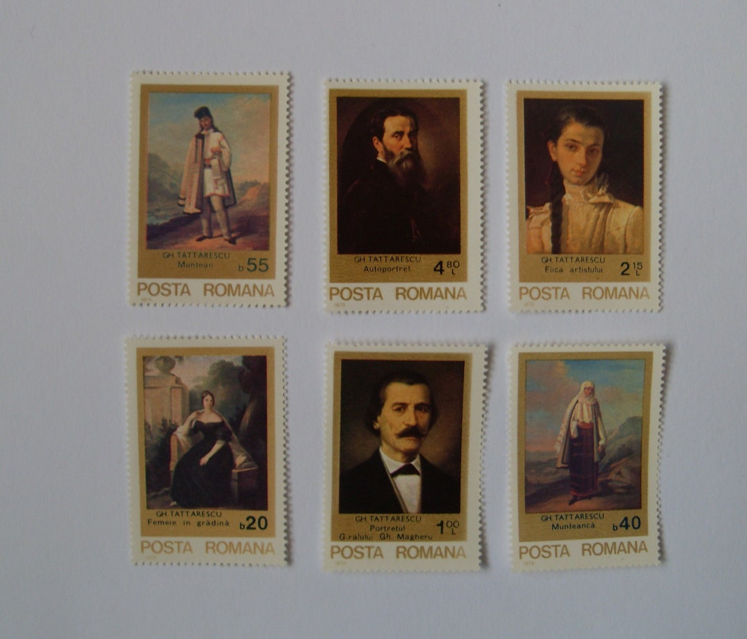Mint Paintings Art Romania Postage Stamp Set Beautiful Stamps - Etsy