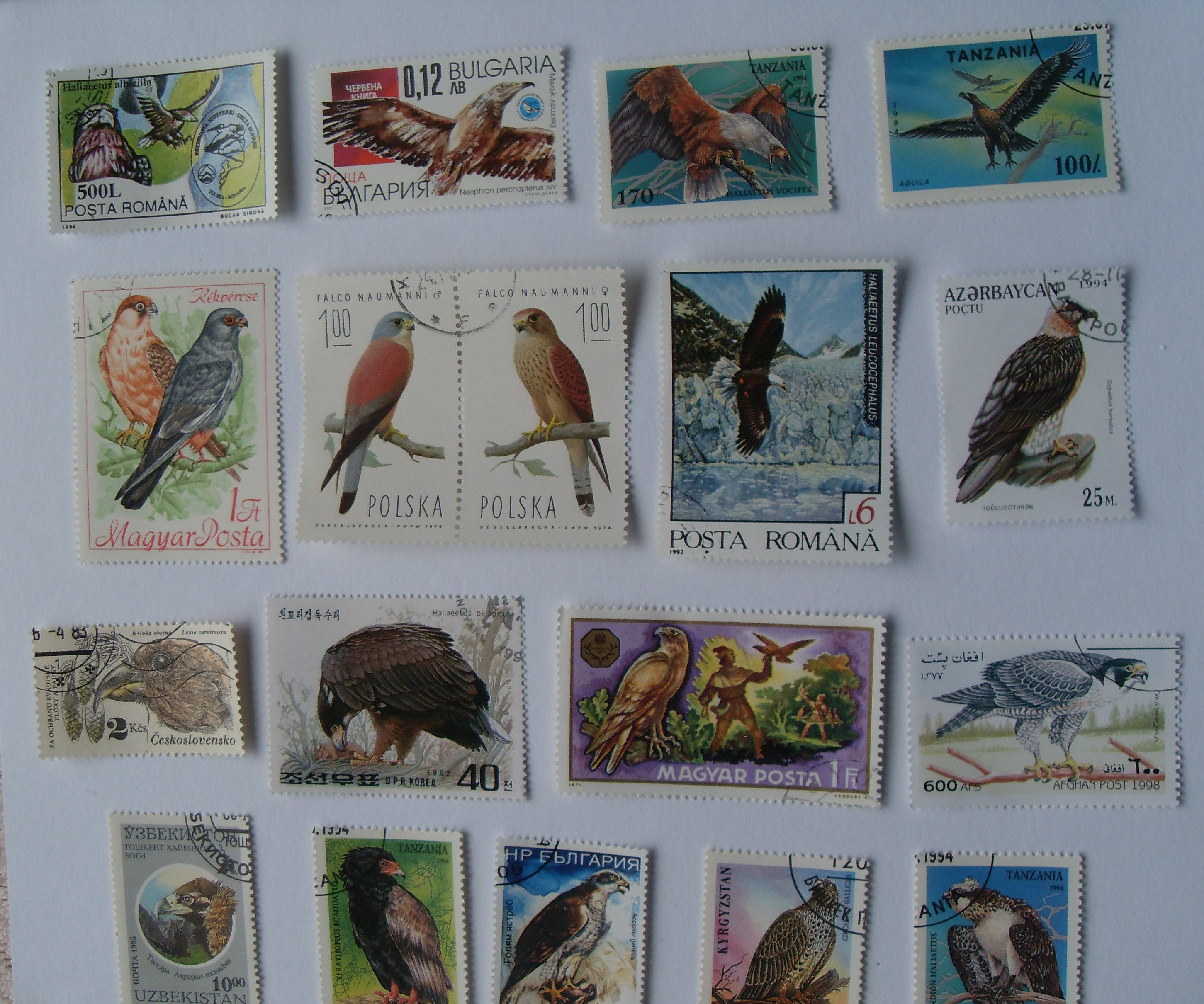 Birds of Prey Used Postage Stamps Beautiful Stamps for Collecting or ...