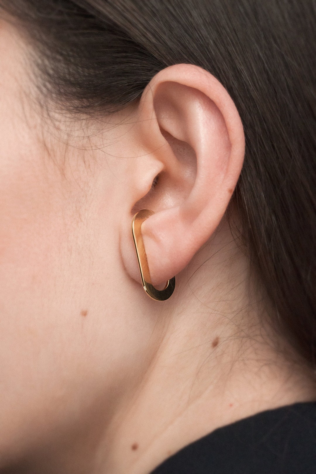 Disc Lobe Cuff · Custom Size · Sculptural Earring · Edgy Earring ...
