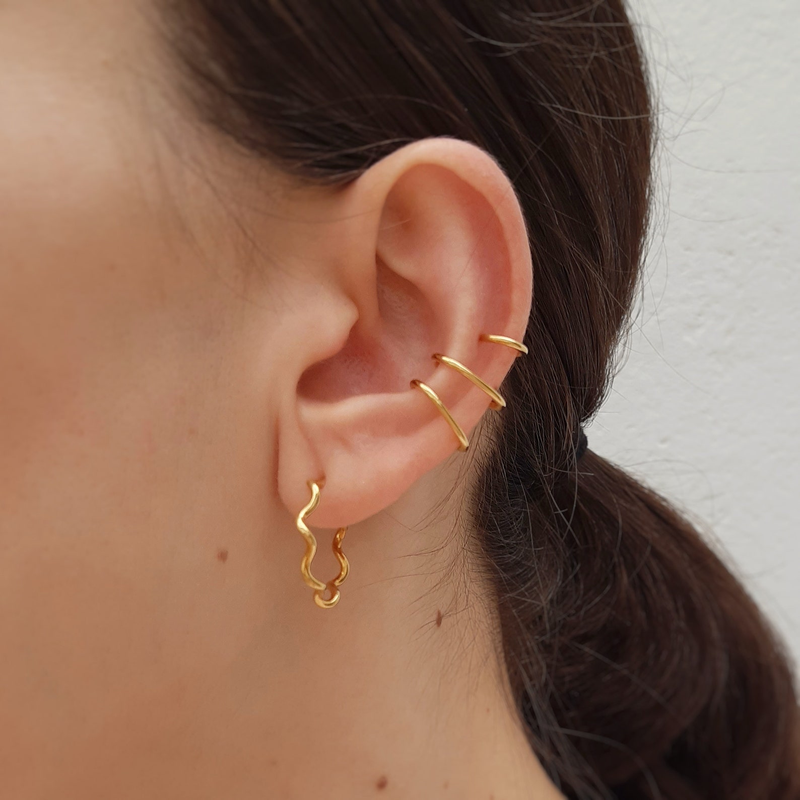 Triple Ear Cuff Minimalist Ear Cuff Silver Ear Cuff Ear - Etsy