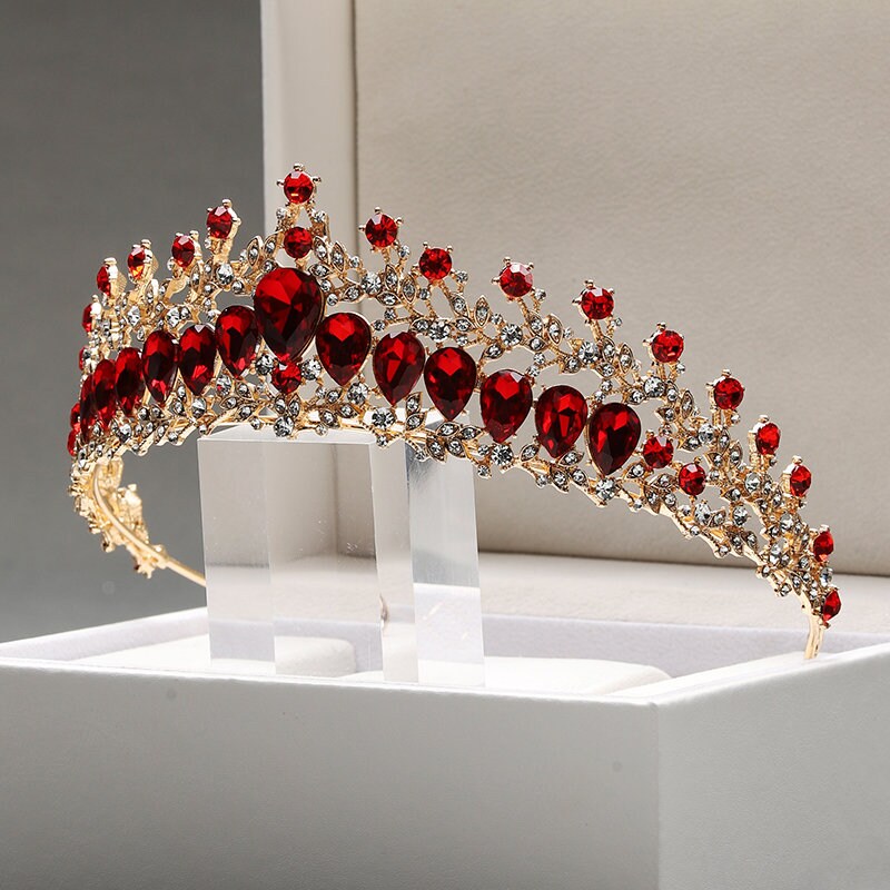 Royal Red Tiara, Crown, Head Piece, Quinceanera, Parties, Gifts ...