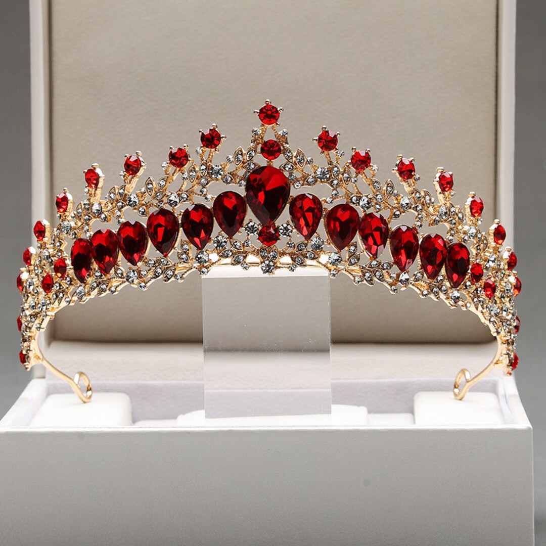 Royal Red Tiara, Crown, Head Piece, Quinceanera, Parties, Gifts ...