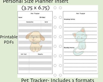 Cat and Kitten Care Tracker Planner Track Pet's - Etsy