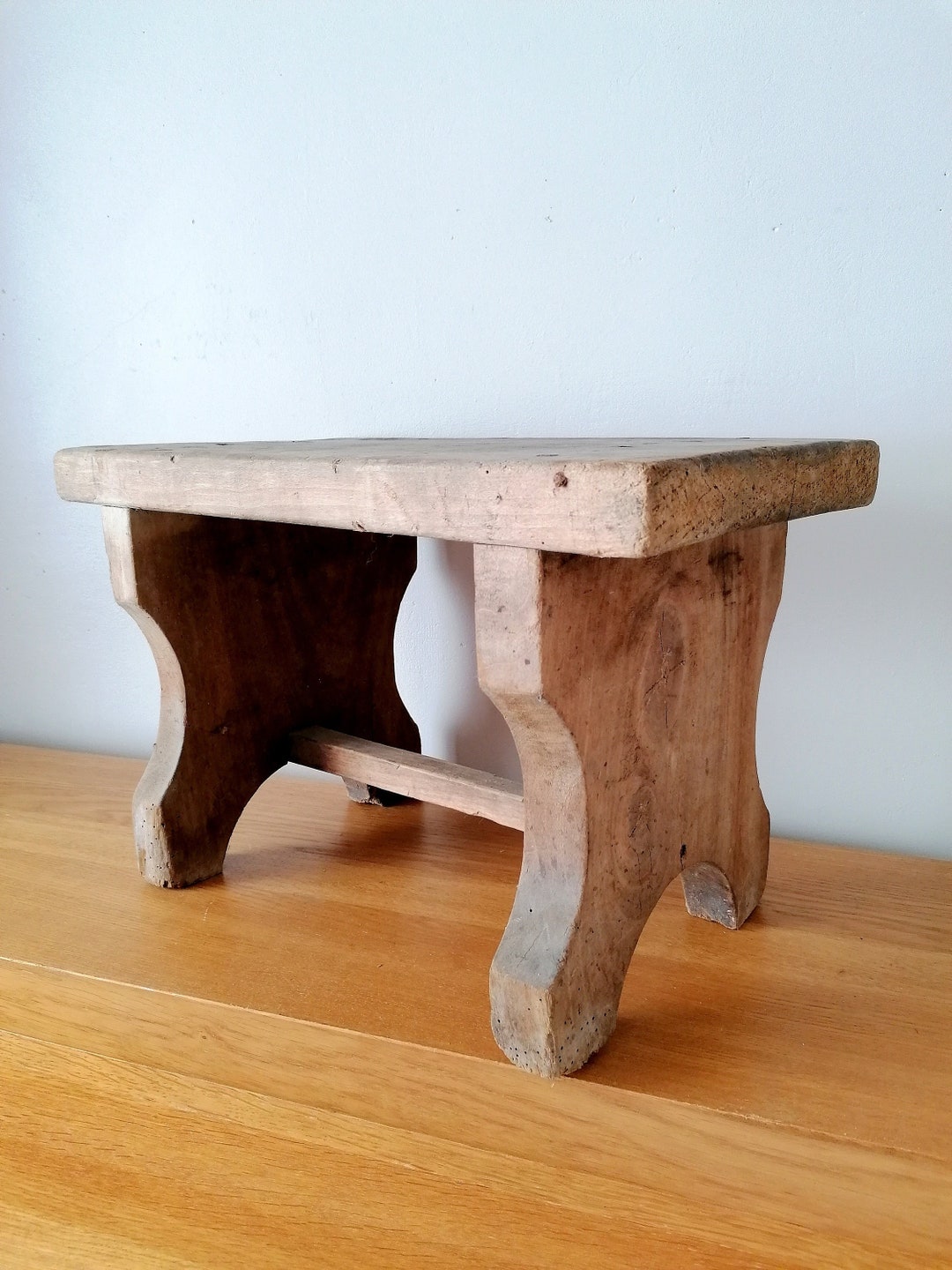 Vintage Farm Stool, Milking Stool, Wooden Stool, Cowherd Stool, Farm ...