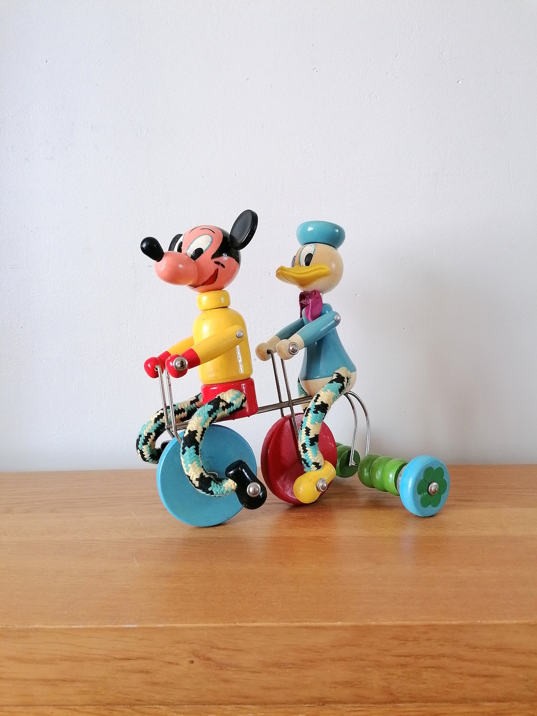 Vintage Donald and Mickey Pull/push Wooden Toy VILAC for Walt Disney ...