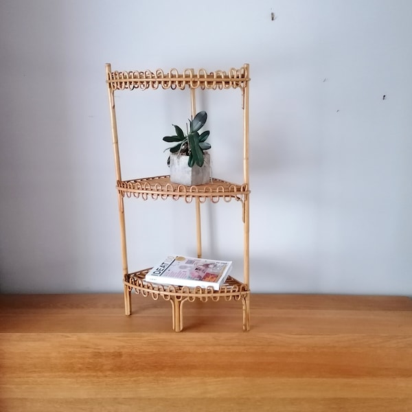 Wicker Corner Shelf - Etsy