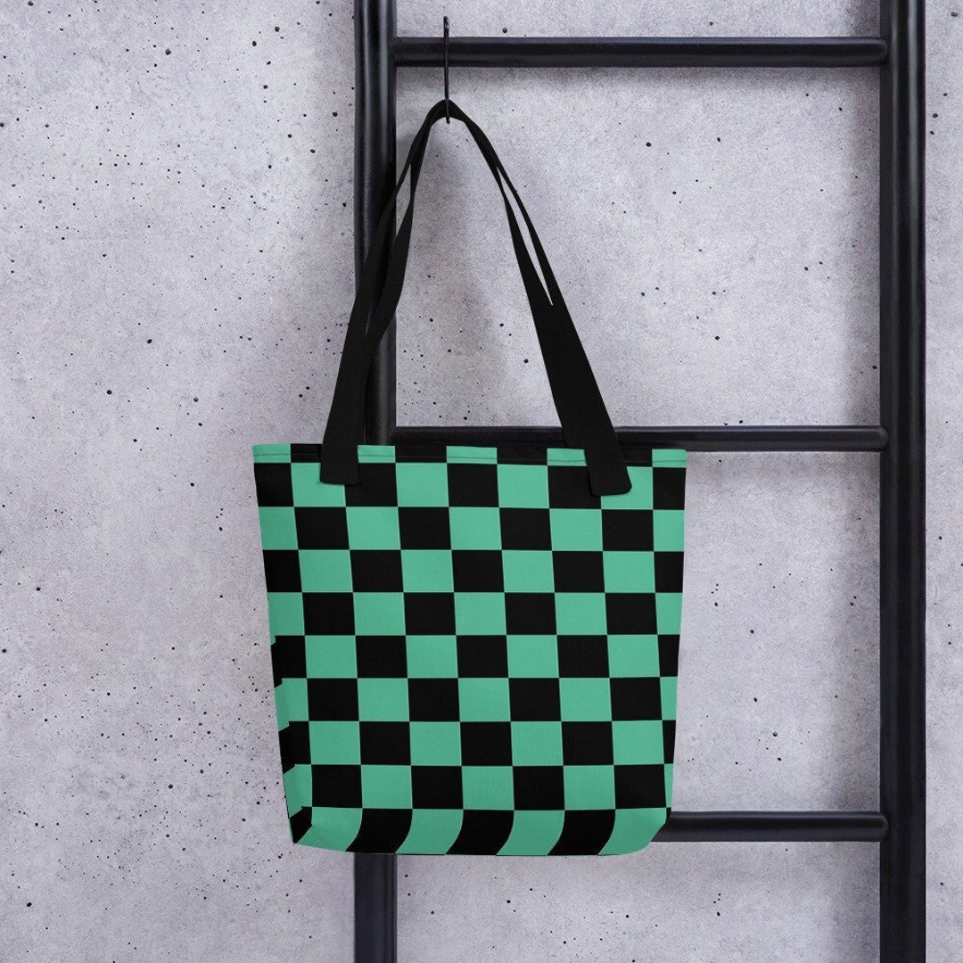 Plaid Japanese Tote Bag Inspired by the Ichimatsu Kimono From Anime ...