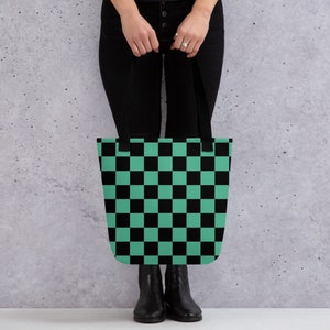 Plaid Japanese Tote Bag Inspired by the Ichimatsu Kimono From Anime ...
