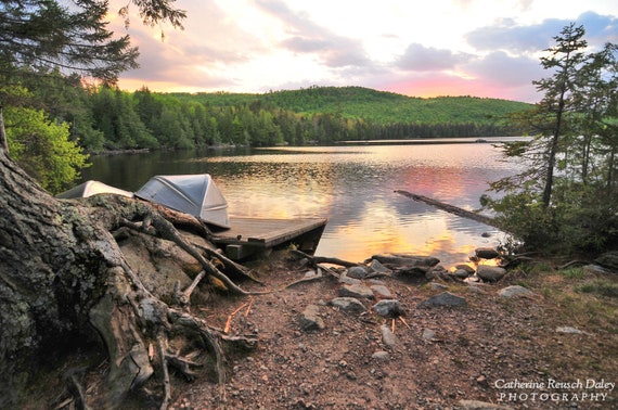 Scenes of New England Pond Sunset Print Dummer New | Etsy