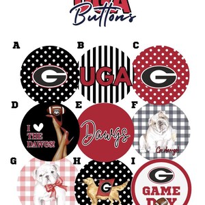 UGA | Gameday Georgia Buttons - Etsy