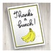 Thank You Card Thanks a Bunch With Bananas Pun Card - Etsy