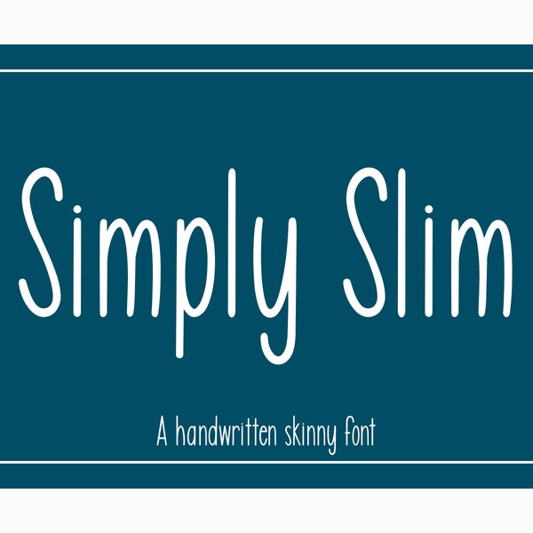 Skinny Font - Etsy