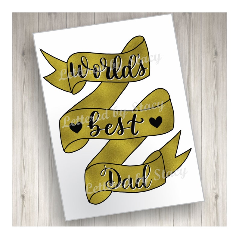 World's Best Dad Card Printable Father's Day Card | Etsy