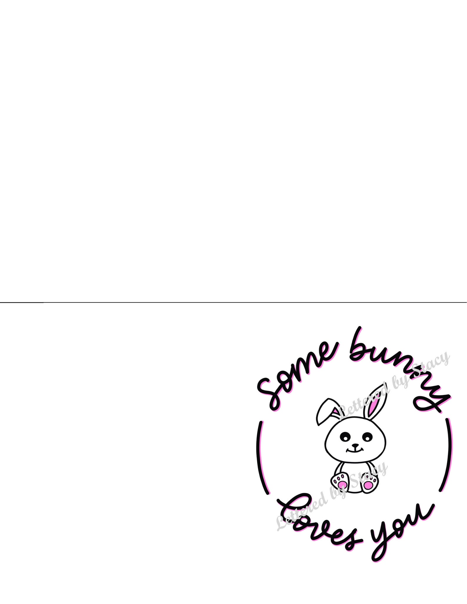 Easter Card - Some Bunny Loves You, Printable, Downloadable ...