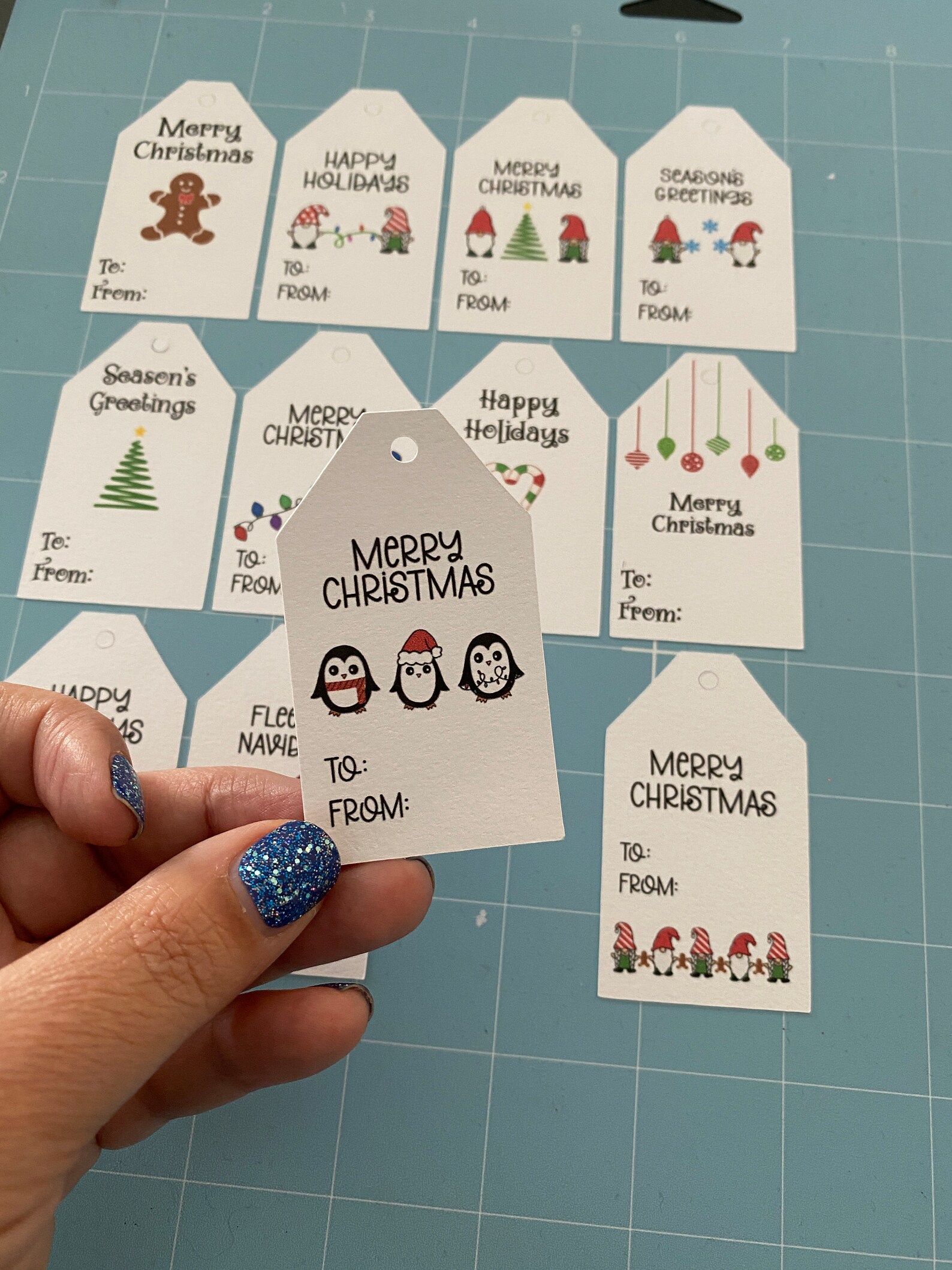 Christmas Gift Tag Bundle 16 Christmas Gift Tags PNG - Etsy