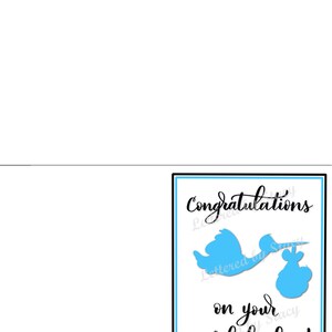 New Baby Card - Congratulations on Your New Baby Boy With Blue Stork ...