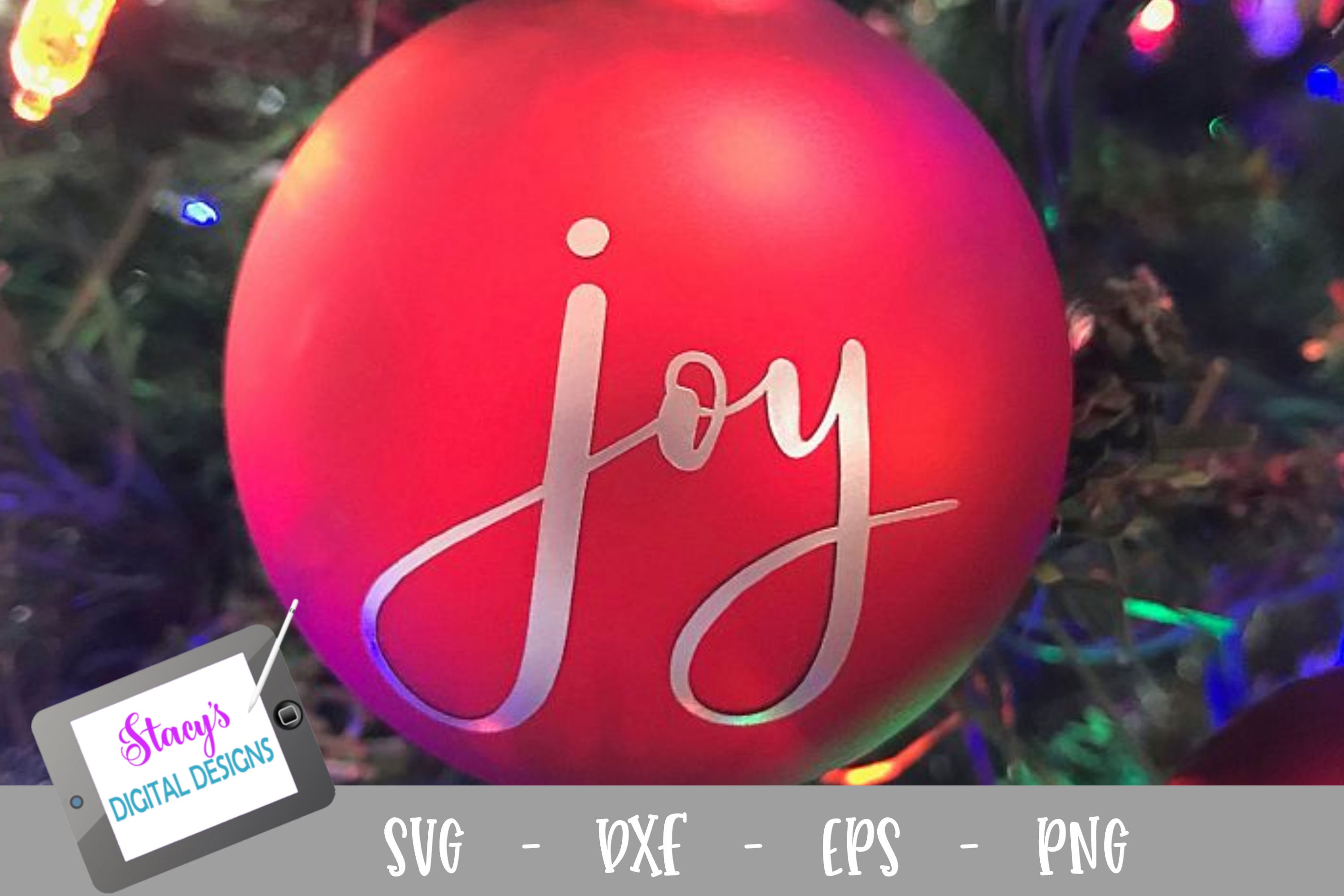 Joy SVG Christmas cut file for Cricut and Silhouette | Etsy