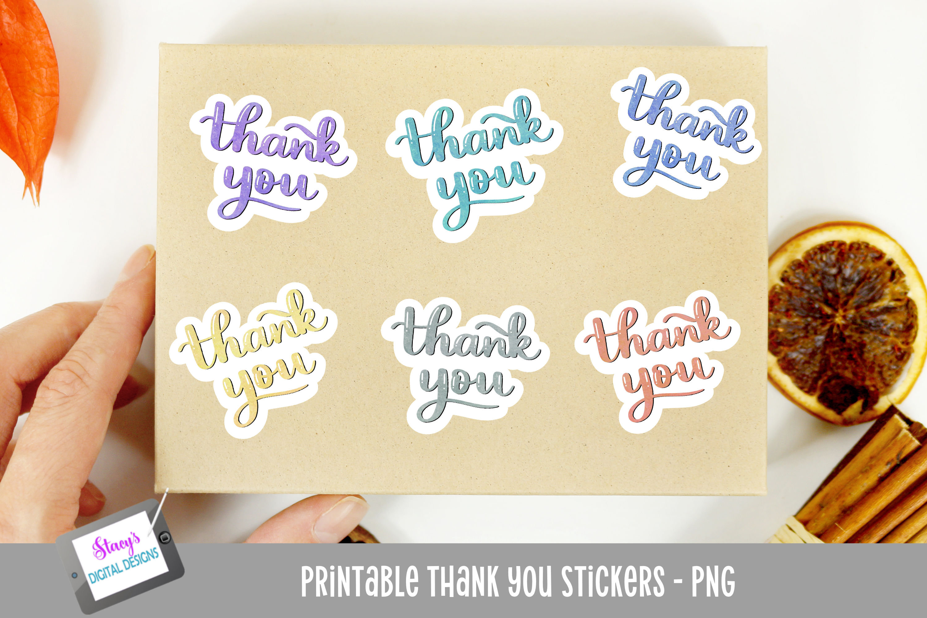 Printable Small Business Stickers - Thank You Stickers - 6 Printable ...