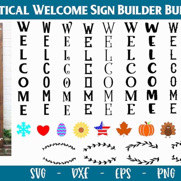 Vertical Welcome Sign - Etsy
