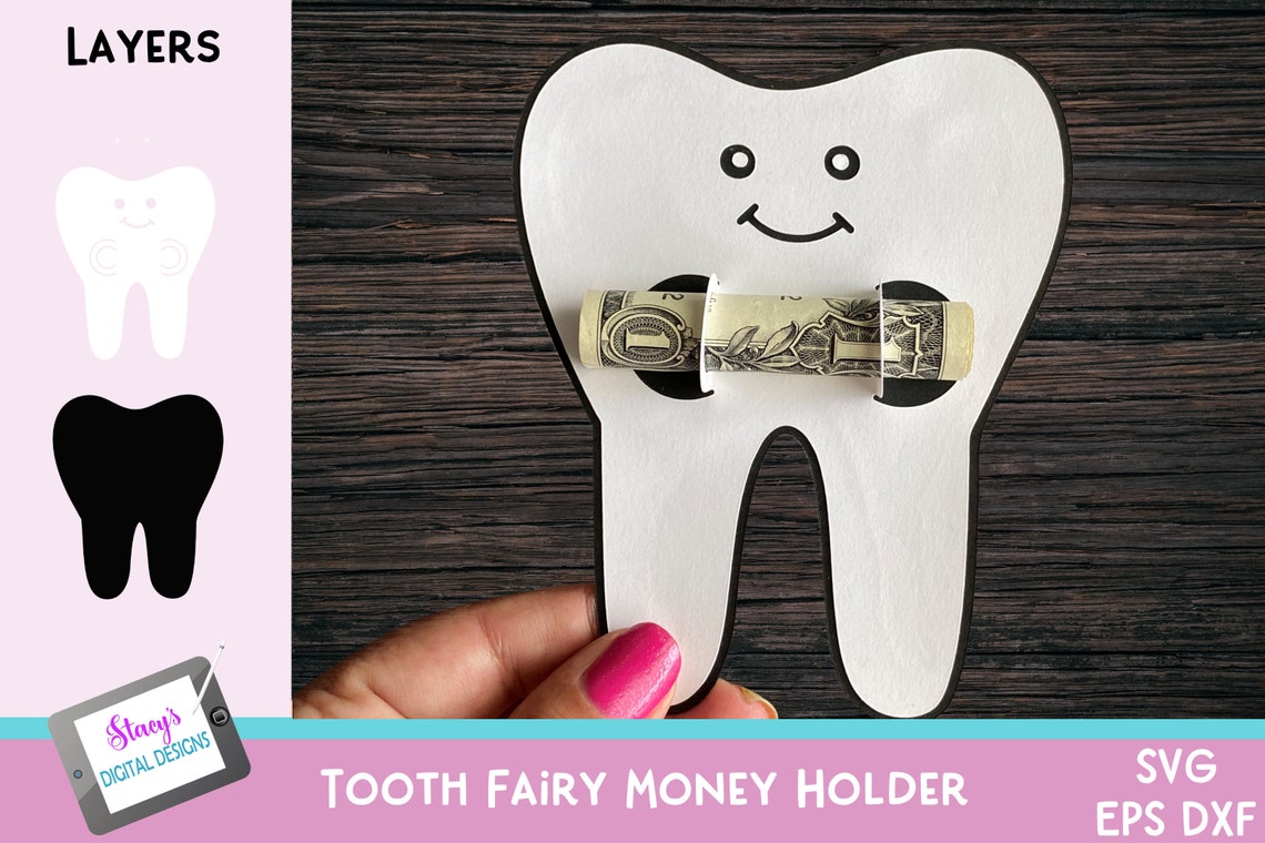 Tooth Fairy Money Holder SVG Tooth Fairy Money Card SVG - Etsy