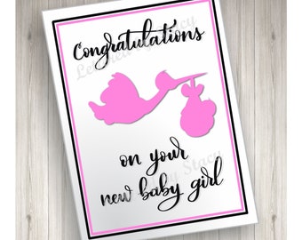 New Baby Card Congratulations on Your New Arrival With | Etsy