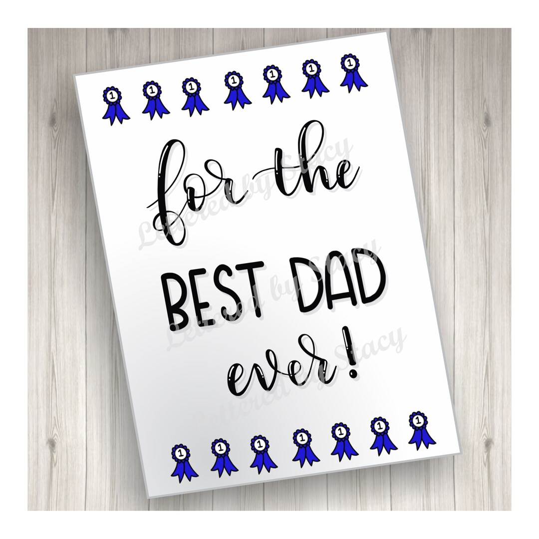 Best Dad Ever Card - Printable Father's Day Card With Number One ...
