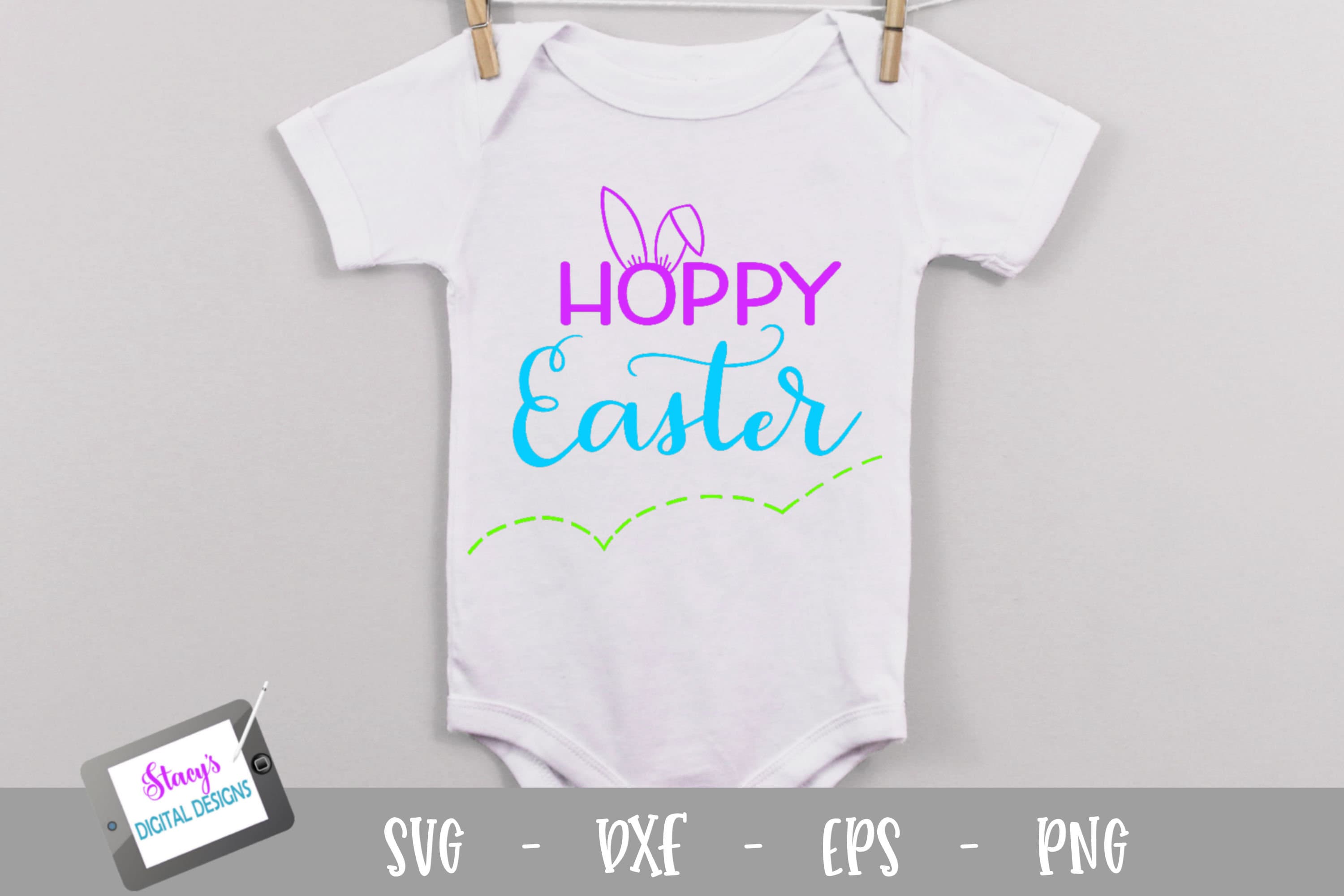Hoppy Easter SVG - Easter Cut File for Cricut and Silhouette With Bunny ...