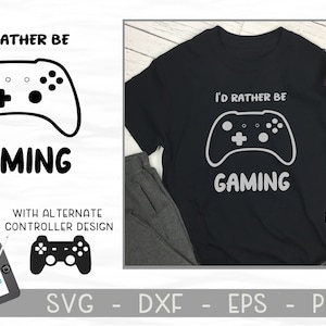 Video Game SVG - I'd Rather Be Gaming SVG for Cricut and Silhouette - Etsy