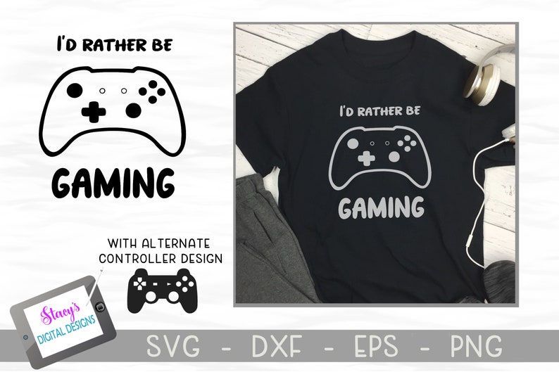 Video Game SVG - I'd Rather Be Gaming SVG for Cricut and Silhouette - Etsy
