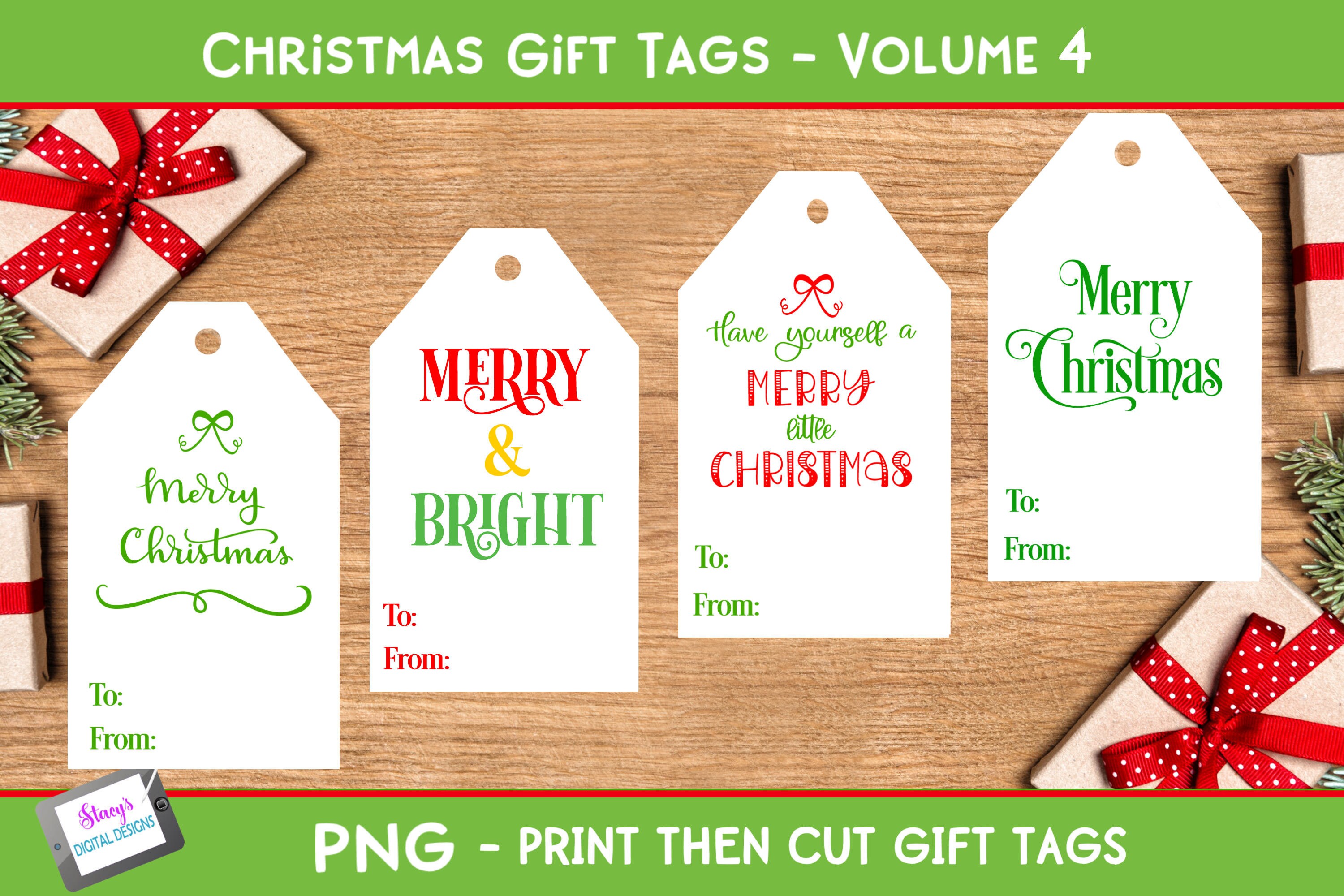 Christmas Gift Tag Bundle 16 Christmas Gift Tags PNG - Etsy