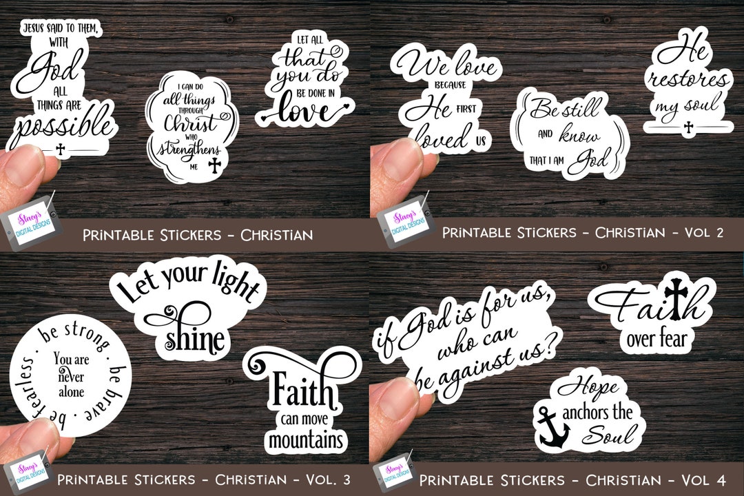 Printable Stickers - Print and Cut Stickers for Cricut - Christian ...