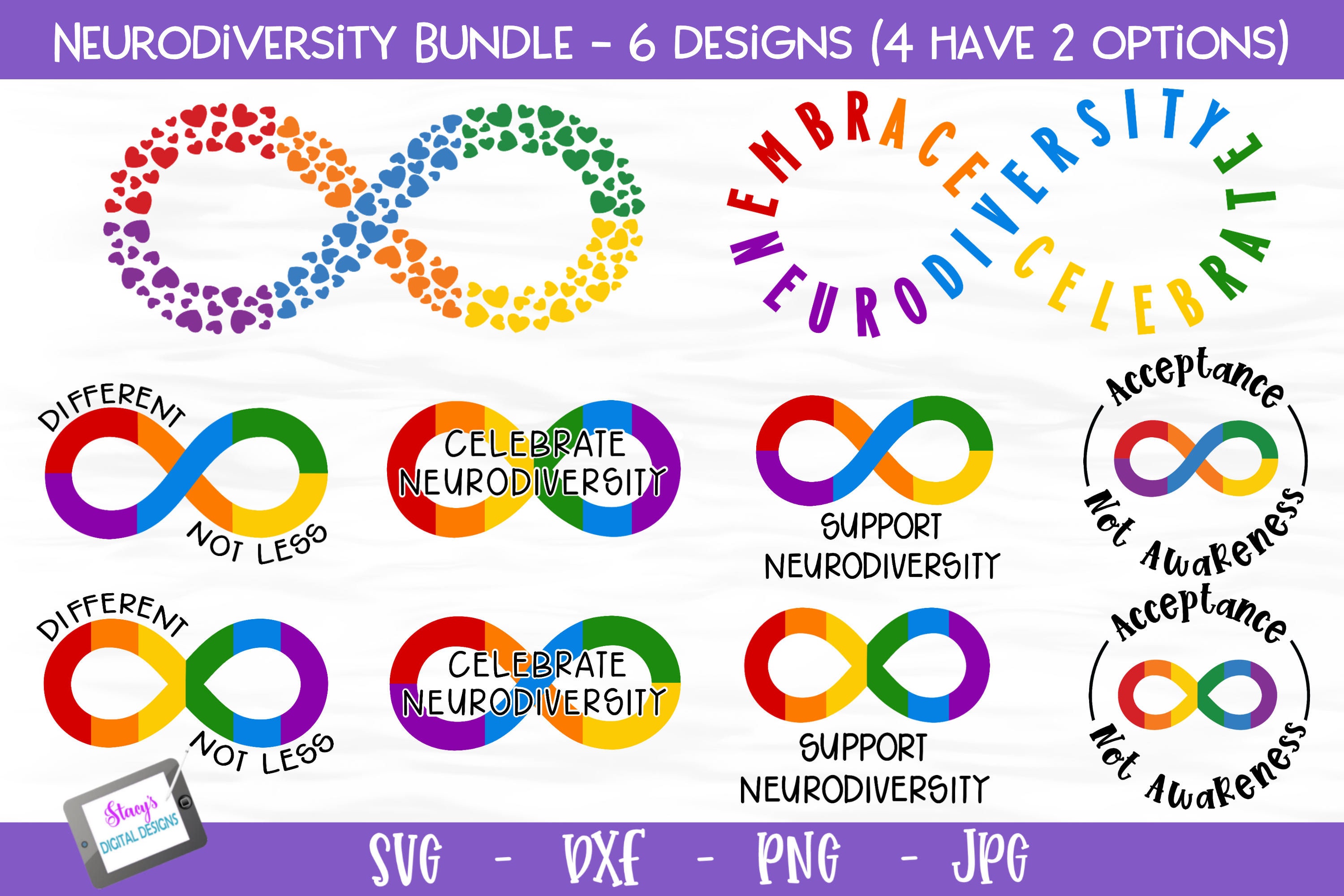 Neurodiversity SVG Bundle 6 Neurodiversity Designs for - Etsy UK