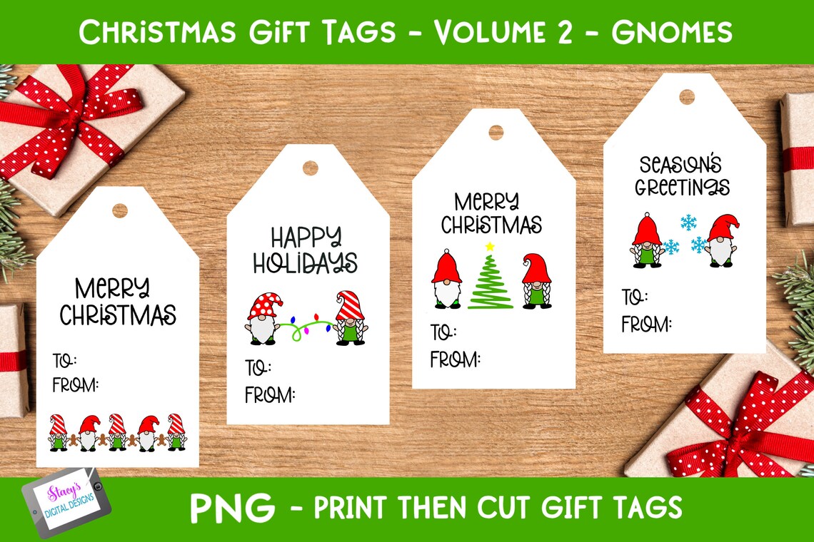Christmas Gift Tag Bundle 16 Christmas Gift Tags PNG - Etsy