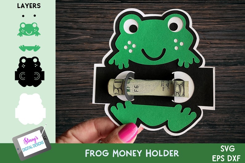 Frog Money Holder Kids Money Card SVG Paper Cut Svg Eps - Etsy