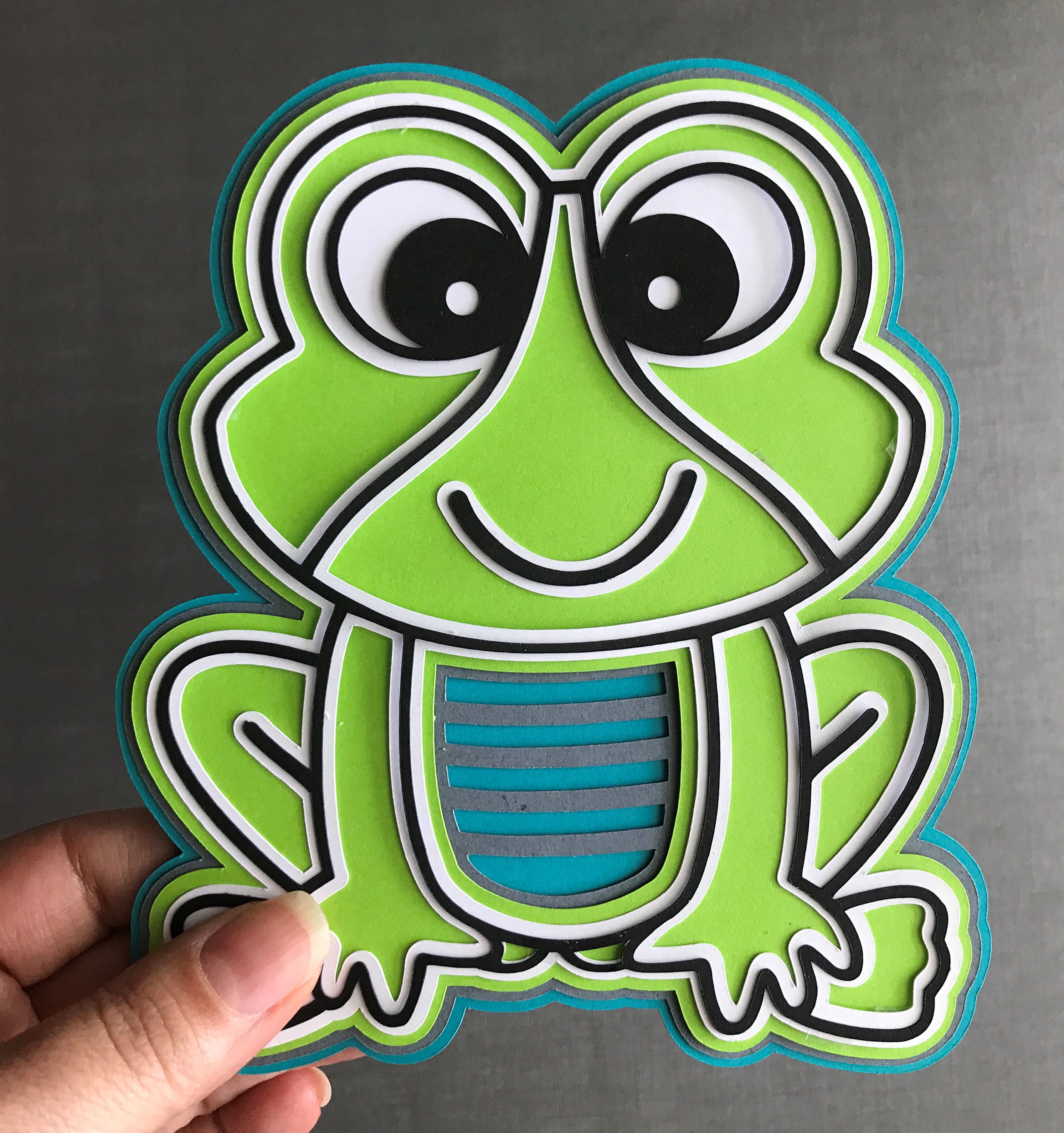 3D Layered Frog SVG Multilayer Papercraft Design Svg Png | Etsy