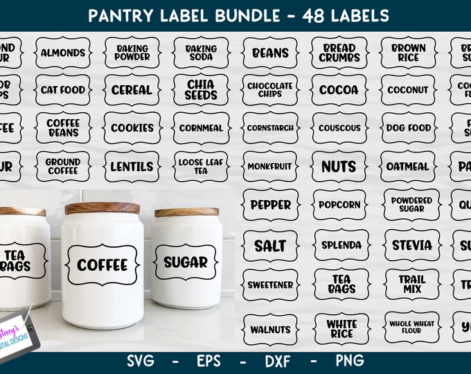 Round Pantry Labels Bundle Cut File, Pantry Labels Svg/png - Etsy Canada
