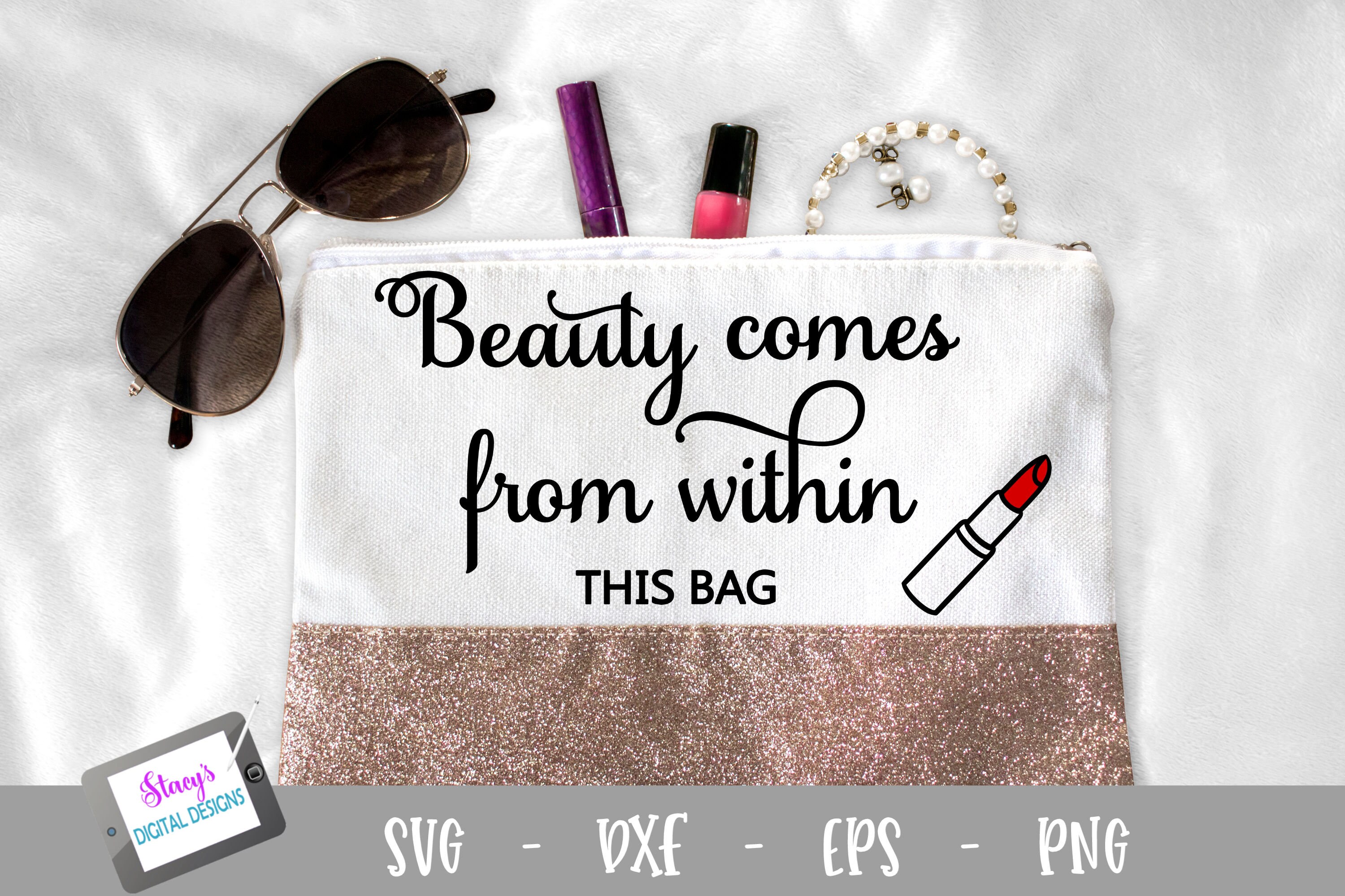 Makeup SVG Beauty comes from within this bag SVG Design | Etsy