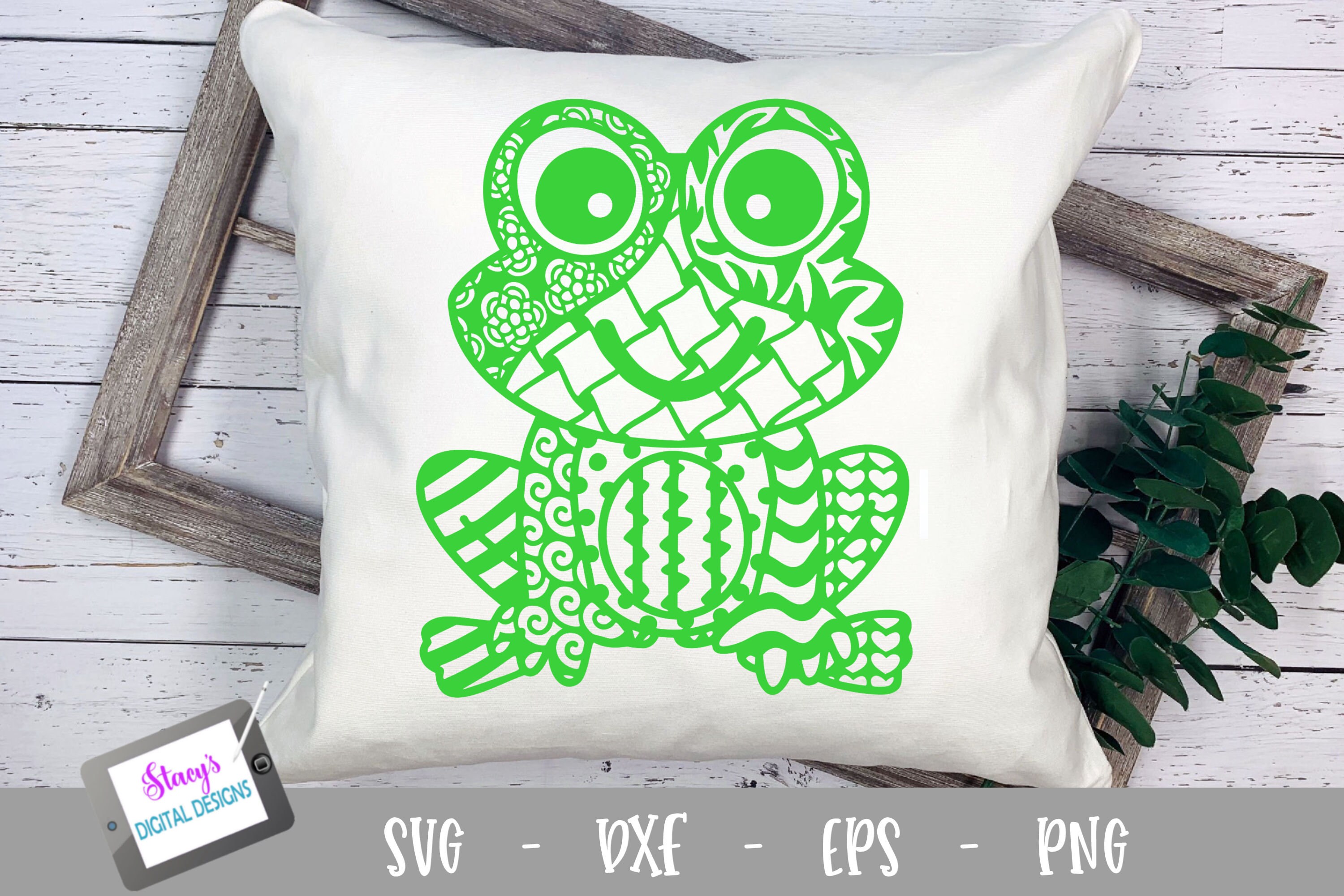 Frog SVG With Doodle Patterns - Etsy